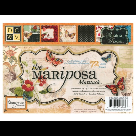 Darice | Office | The Mariposa Mat Stack Printed Cardstock Paper | Poshmark